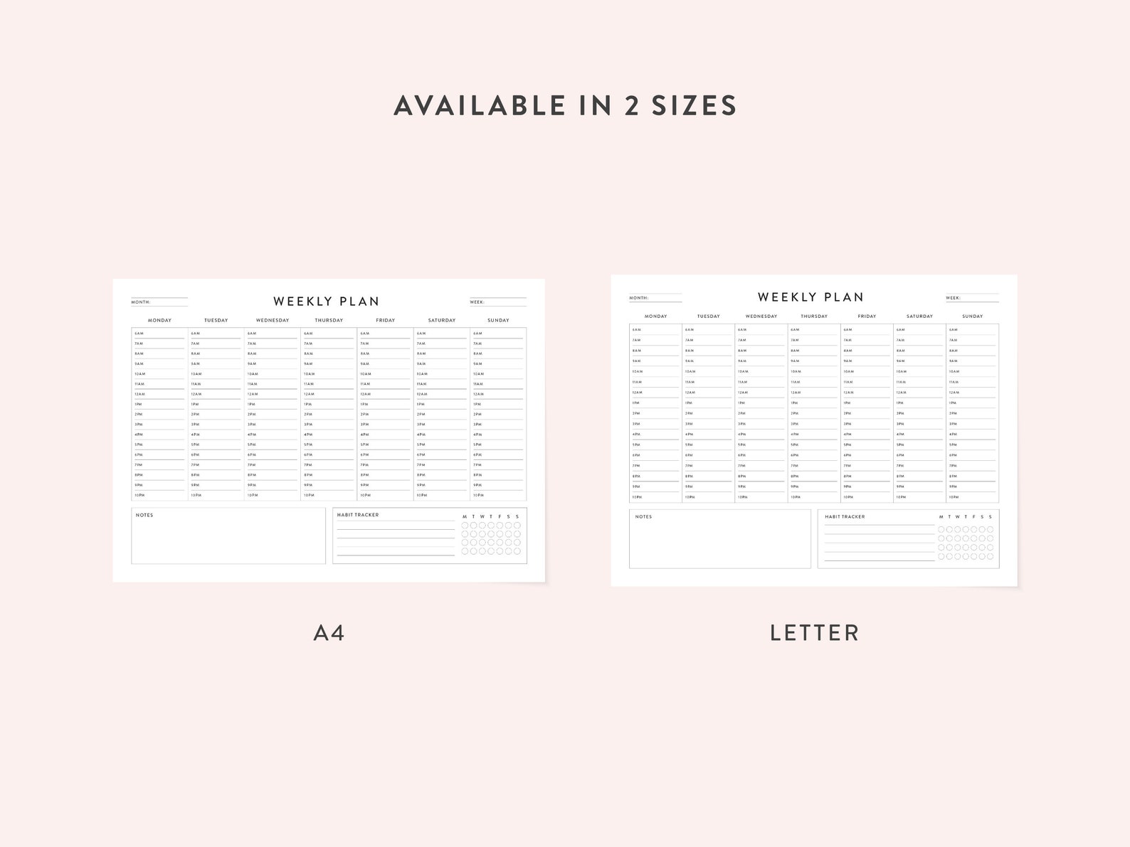 Printable Weekly Planner Fillable Hourly Weekly Planner - Etsy UK