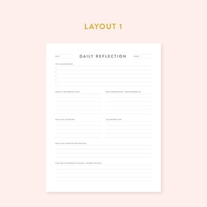 Printable Daily Reflection Fillable Daily Review Template | Etsy