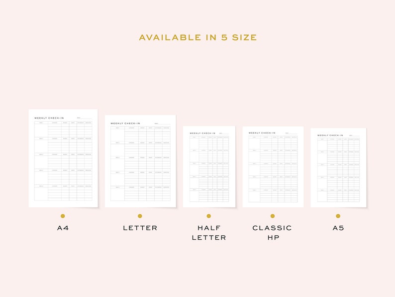 Printable Weekly Check-in Template Fillable Undated Weekly - Etsy