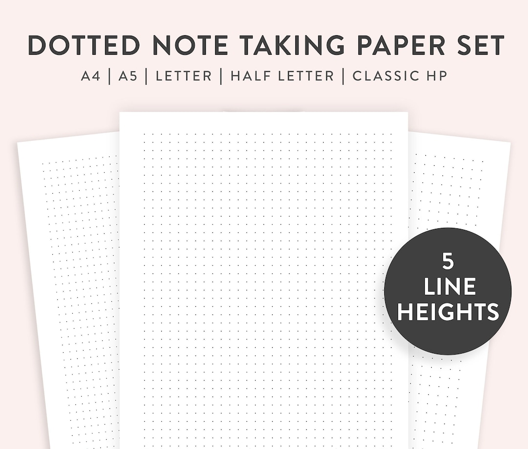Printable Dotted Paper PDF, Dotted Sheets, Blank Dotted Paper, College ...