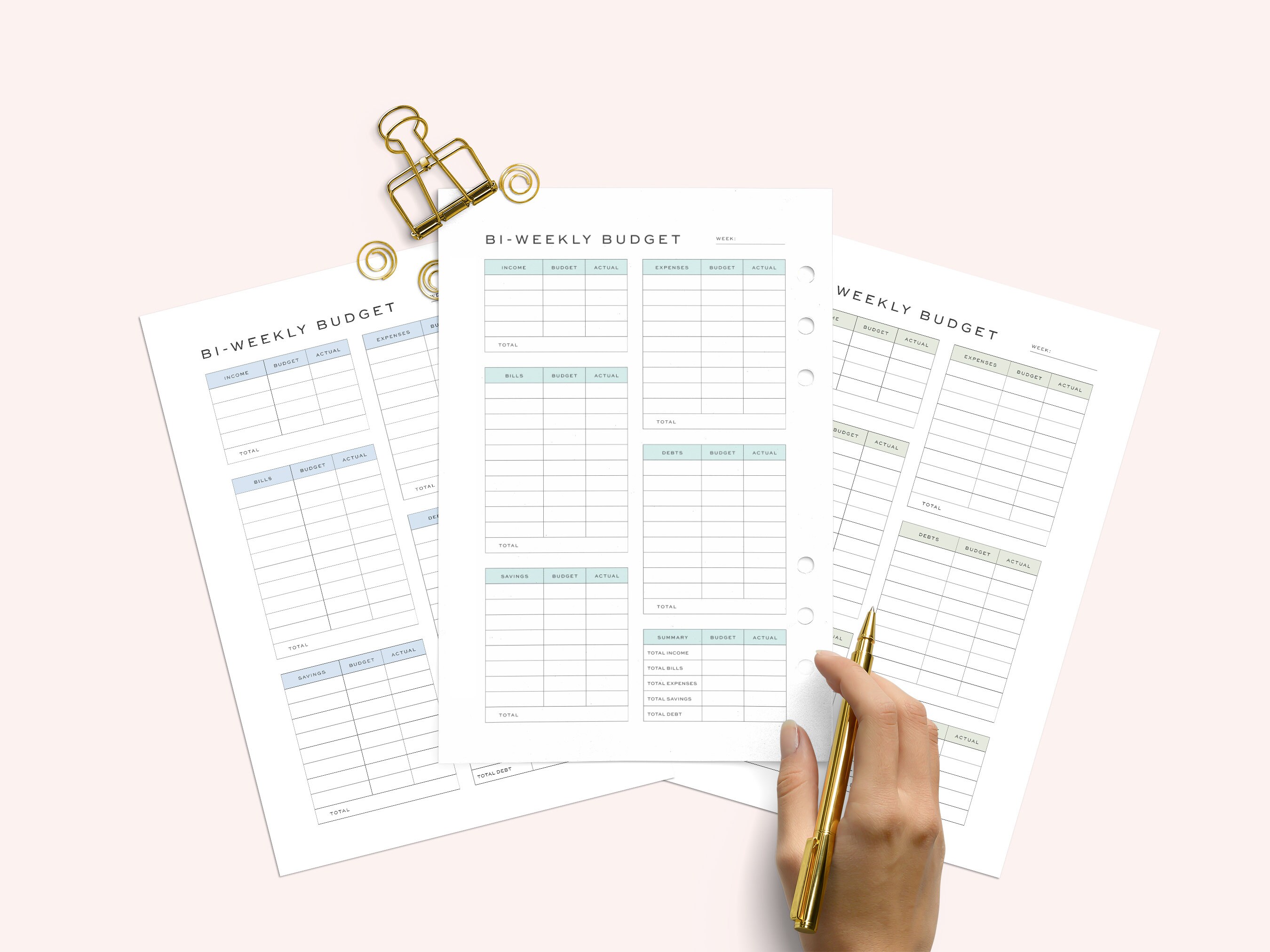 Printable Bi-weekly Budget Planner Fillable Undated - Etsy