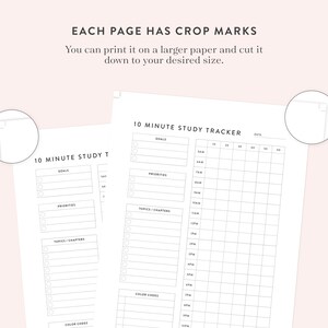 Printable 10 Minute Study Tracker, Study Session Planner, Academic ...