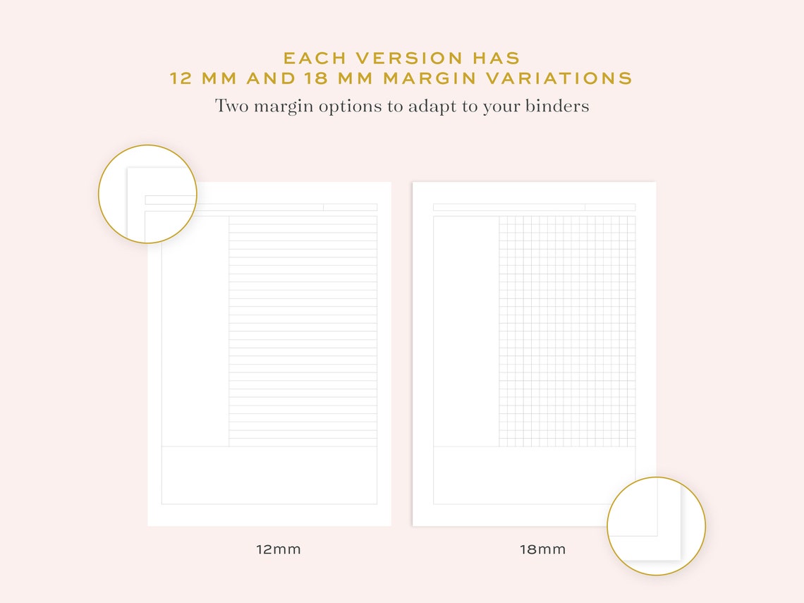 Printable Note Taking Bundle Ruled / Lined Paper Cornell - Etsy