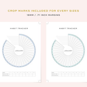 Printable Circle Habit Tracker / Planner 12 Months Personal - Etsy UK