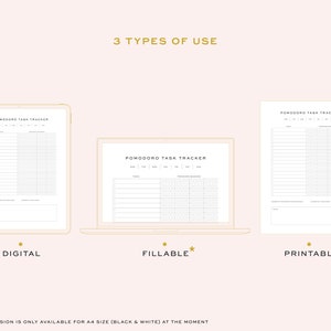 Printable Pomodoro Task Tracker Fillable Pomodoro Work and - Etsy UK