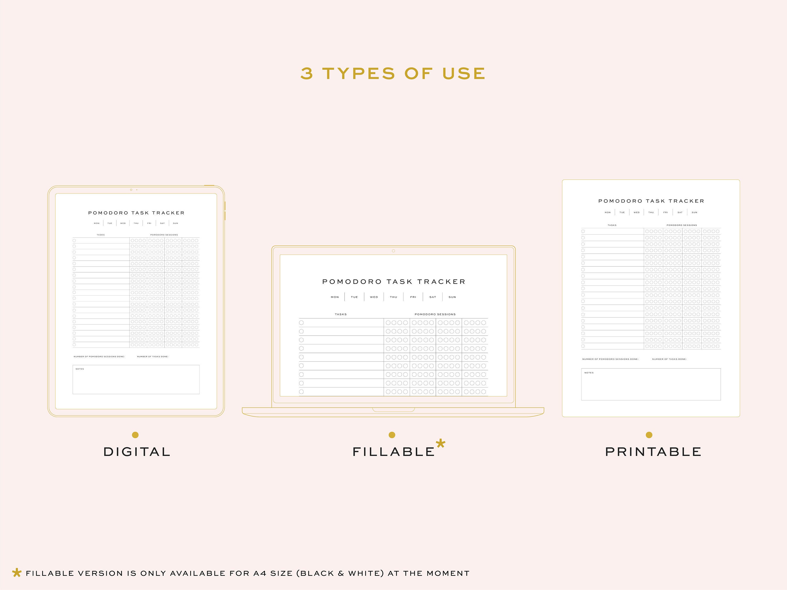Printable Pomodoro Task Tracker Fillable Pomodoro Work and - Etsy UK