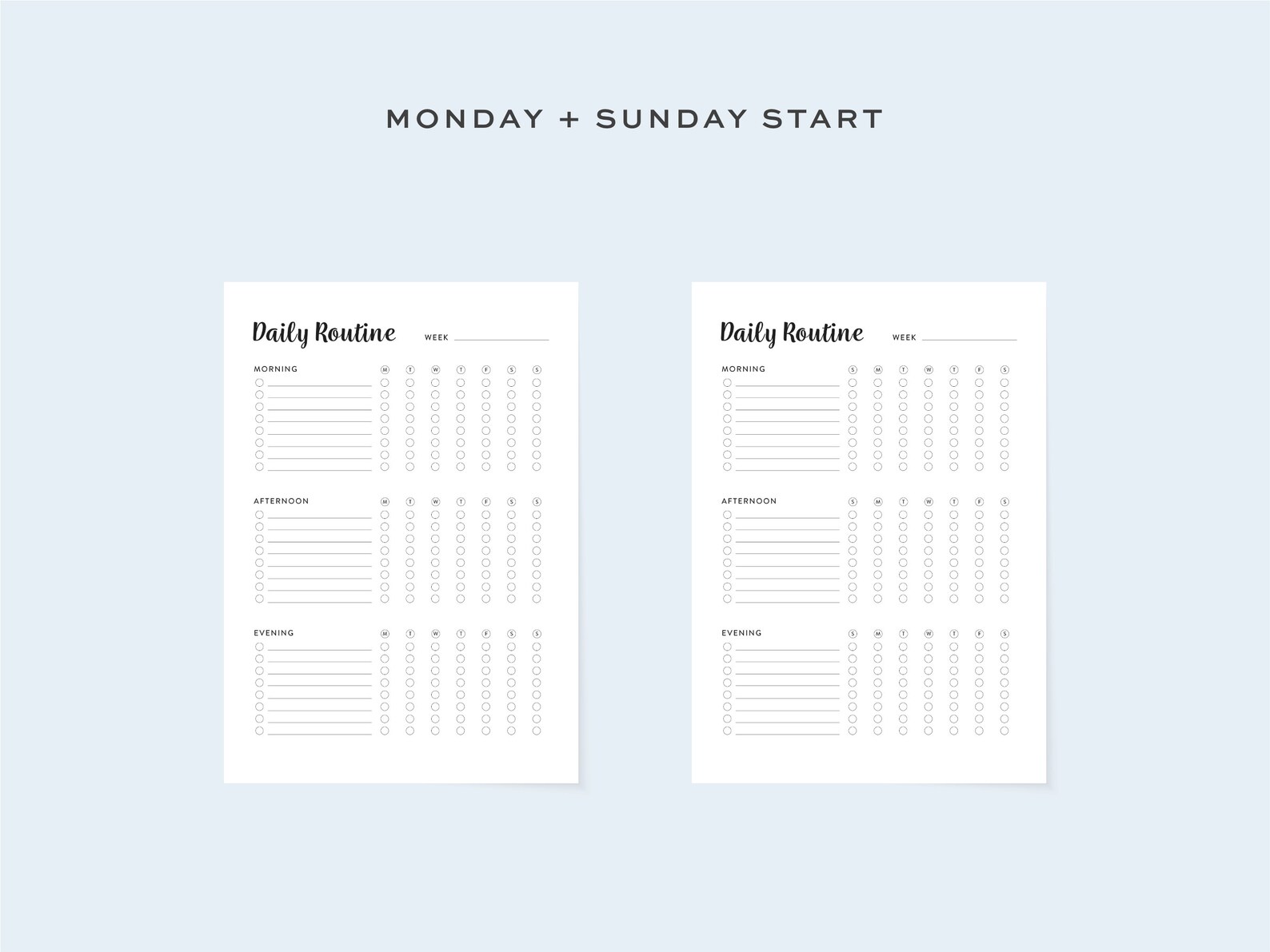 Printable Daily Routine Tracker Fillable Daily Planner - Etsy UK