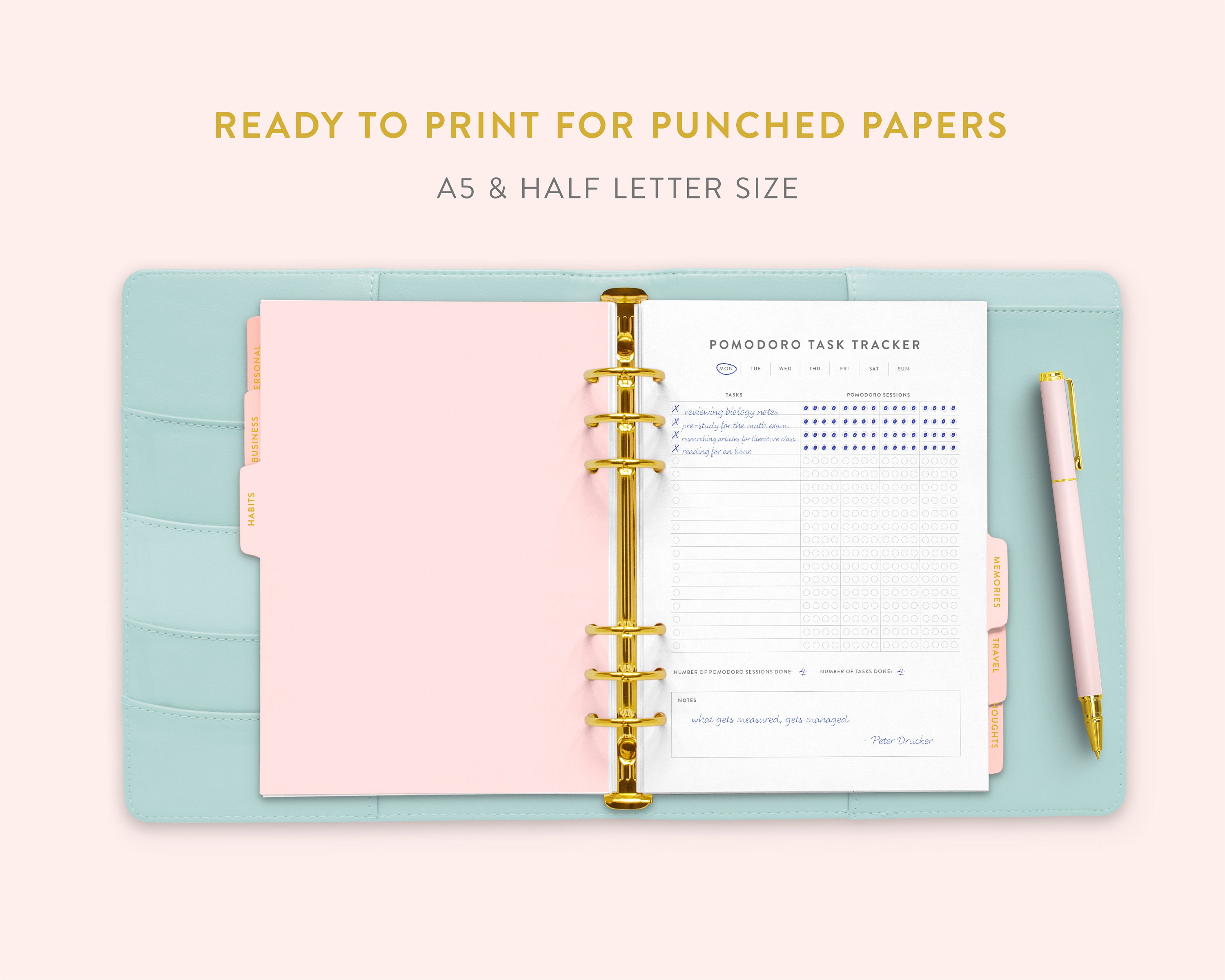 Printable Pomodoro Task Tracker Fillable Pomodoro Work and | Etsy UK