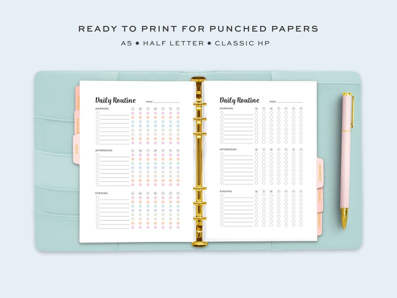Printable Daily Routine Tracker, Fillable Daily Planner, Routine ...