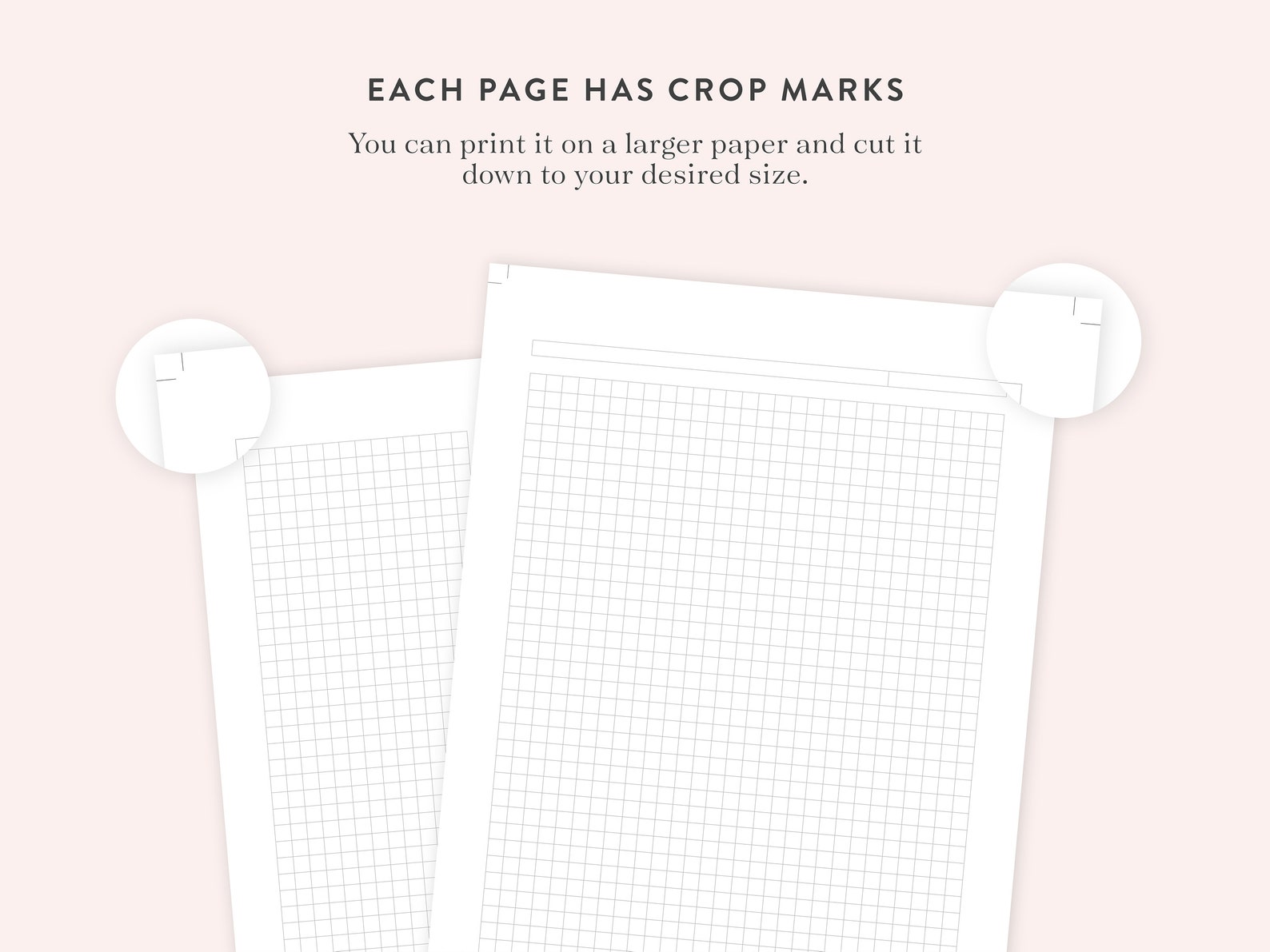 Printable Grid Paper PDF, Grid Sheets, Blank Grid Paper, College ...
