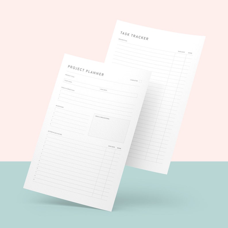 Printable Project Planner Fillable Productivity Planner and | Etsy