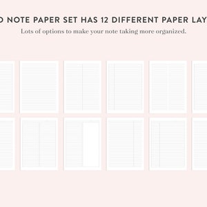 Printable Note Taking Bundle, Ruled / Lined Paper, Cornell Notes ...