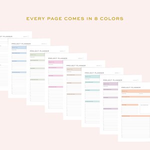 Printable Project Planner Fillable Productivity Planner and - Etsy