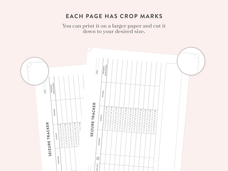 Printable Seizure Tracker, Fillable Seizure Logs, Epilepsy Tracker ...