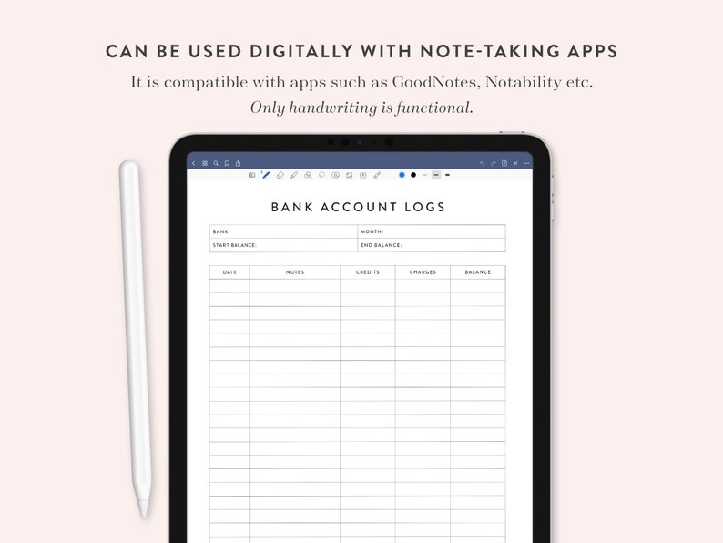 Printable Bank Account Logs, Fillable Bank Balance Sheet, Bank Account ...