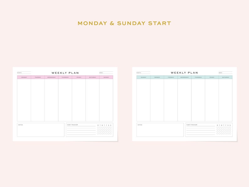 Personal Weekly Planner Printable Fillable Undated Weekly - Etsy