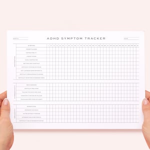 Printable ADHD Trackers for Adults, Fillable | Daily / Monthly ADHD ...
