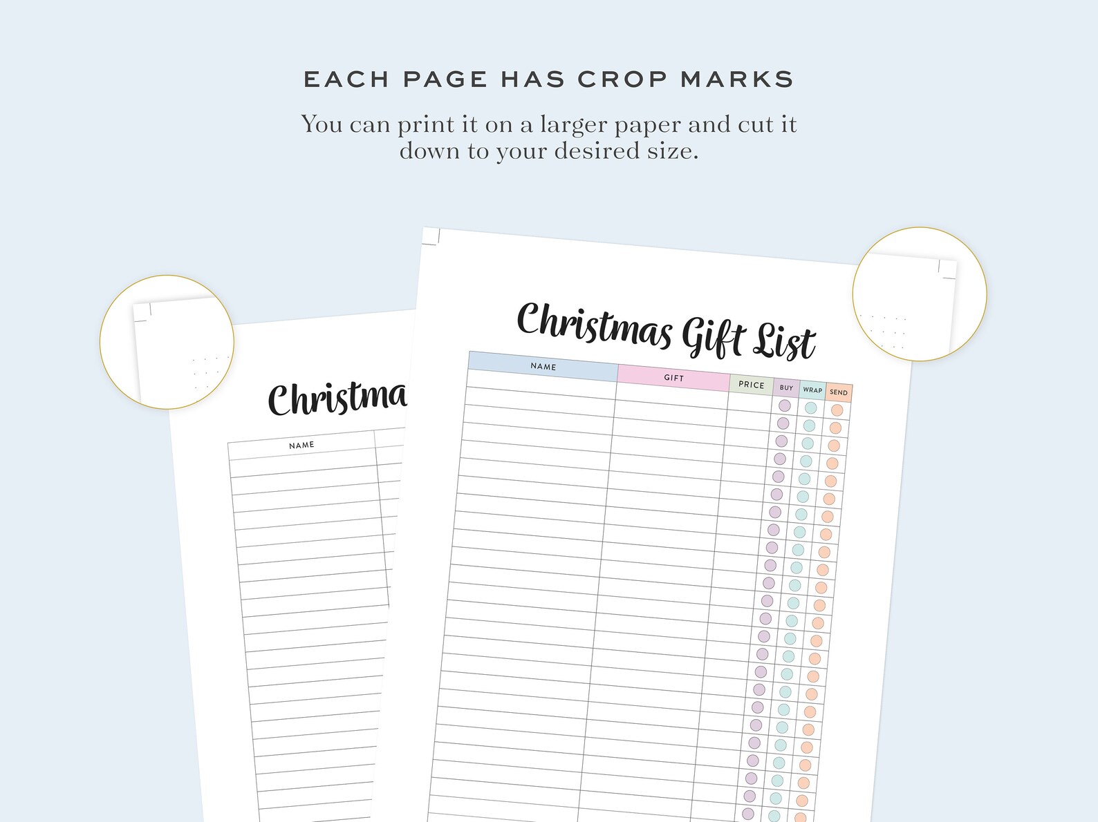Printable Christmas Gift List Tracker, Fillable Christmas Template ...