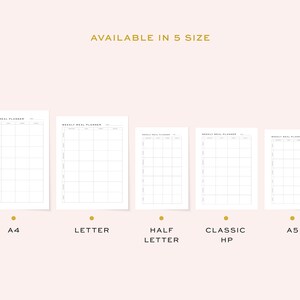 Printable Meal Planner and Grocery List, Fillable, 2 Versions | 5 Sizes ...