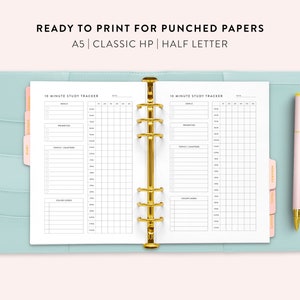 Printable 10 Minute Study Tracker, Study Session Planner, Academic ...