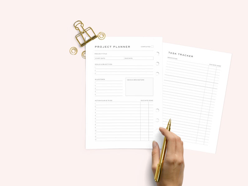 Printable Project Planner Fillable Productivity Planner and - Etsy