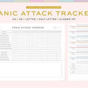 Printable Panic Attack Tracker Fillable Panic Attack - Etsy