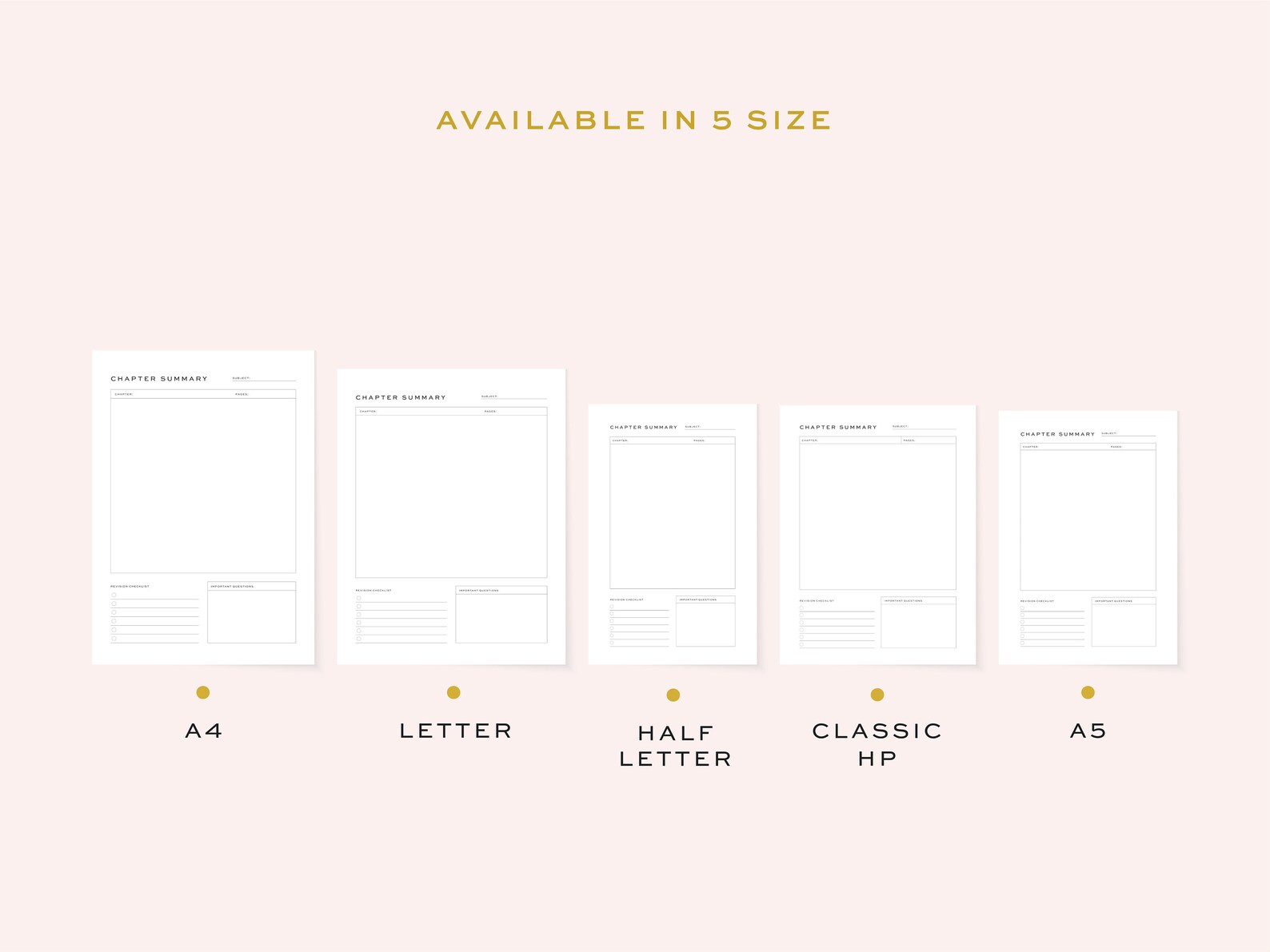 Printable Chapter Summary Planner Fillable Study Summary - Etsy