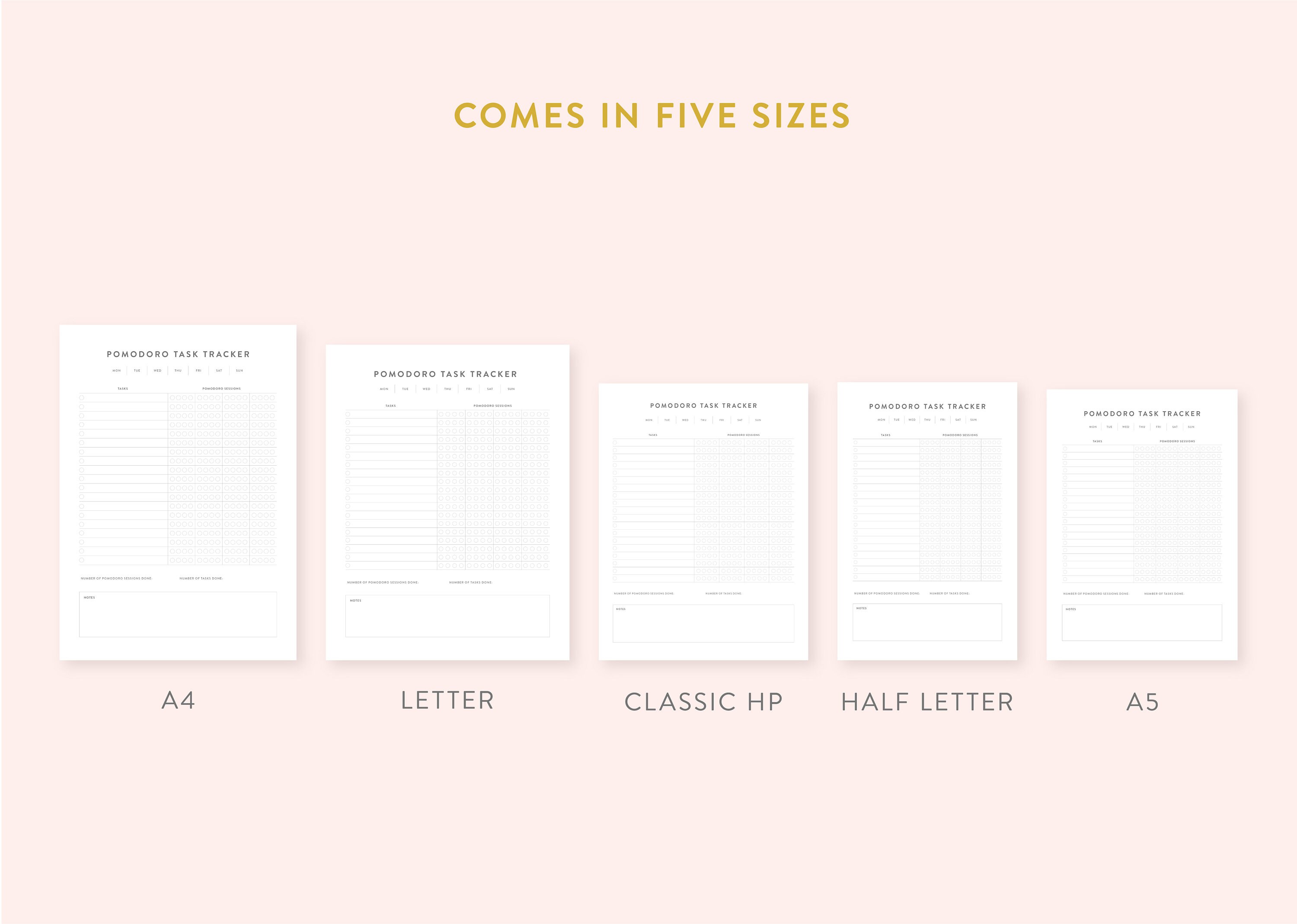 Printable Pomodoro Task Tracker Fillable Pomodoro Work and | Etsy UK