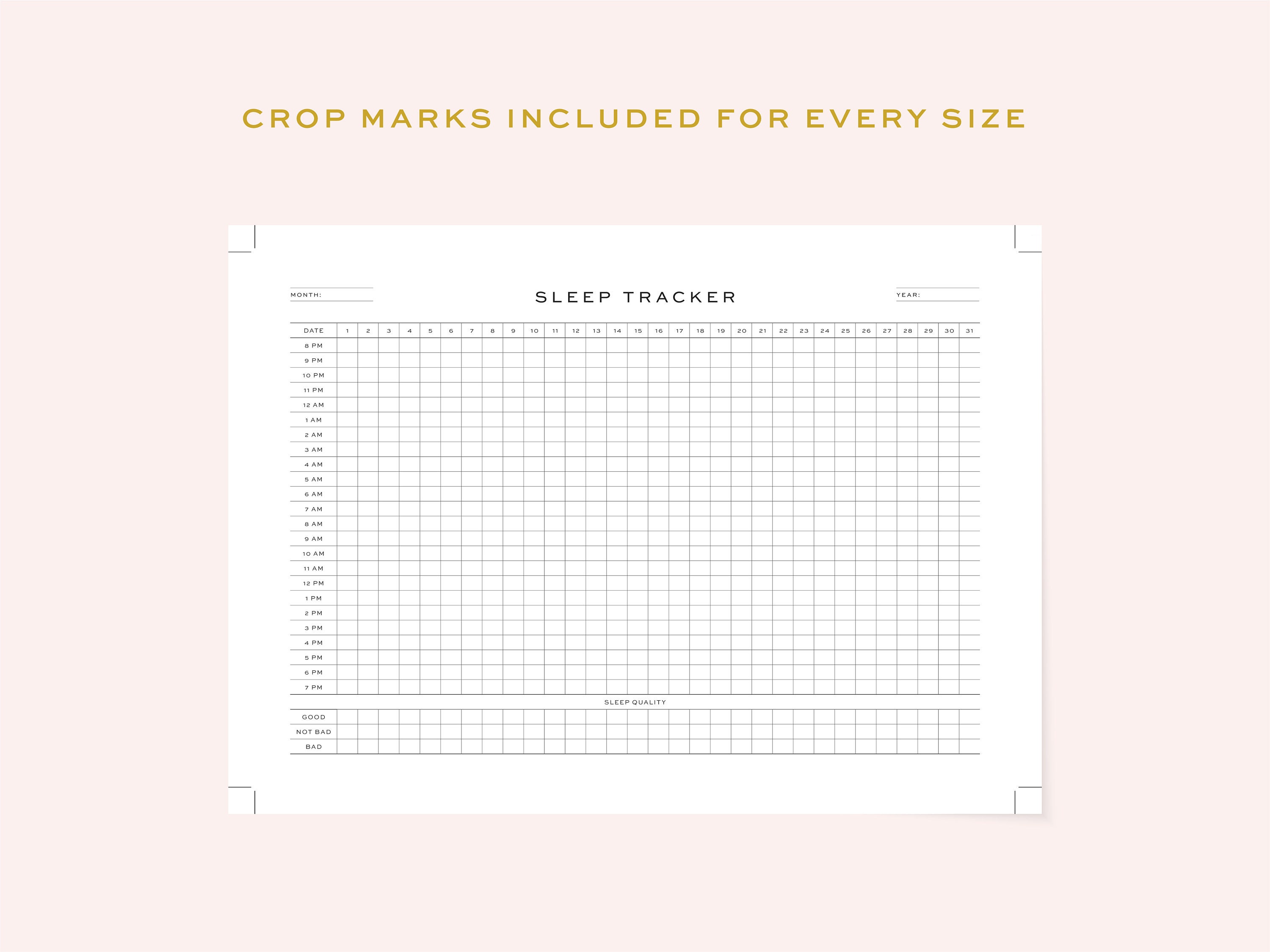 Printable Sleep Tracker Fillable Monthly Undated Sleep - Etsy Australia