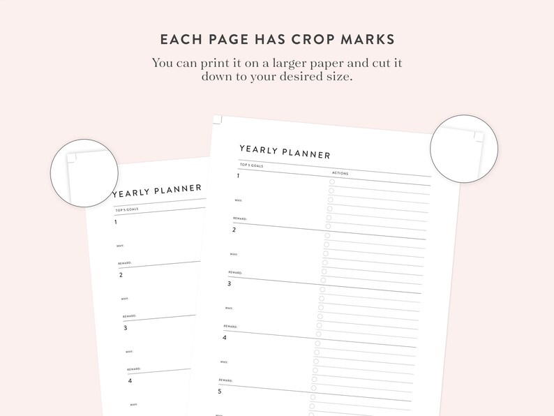 Printable Yearly Goal Planner, Fillable | Annual Goal Planner, Top 6 ...