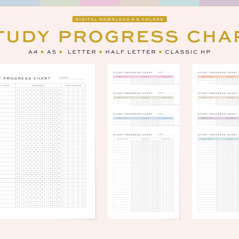 Progress Chart - Etsy