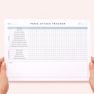 Printable Panic Attack Tracker Fillable Panic Attack - Etsy