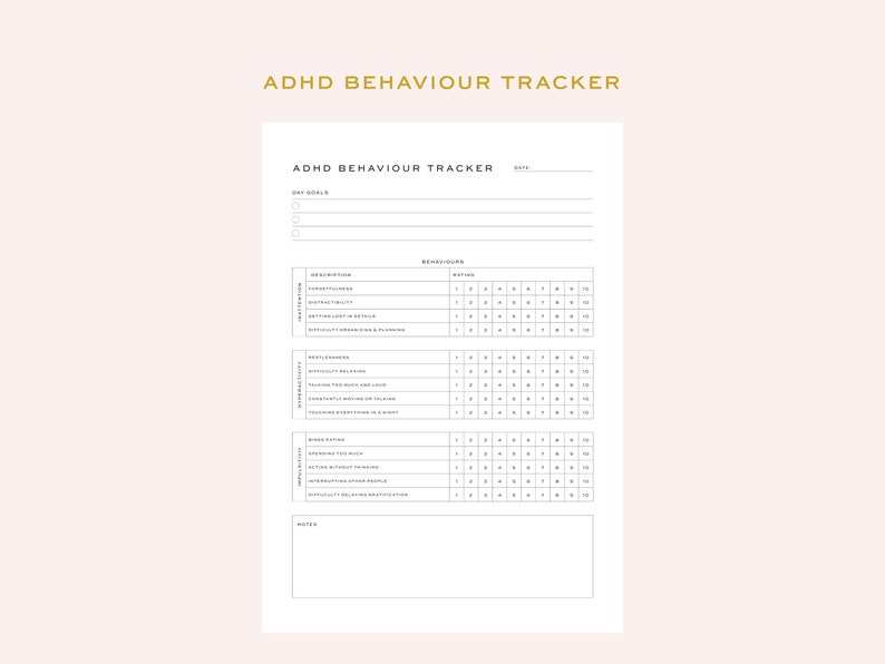 Printable ADHD Trackers for Adults Fillable Daily / Monthly - Etsy