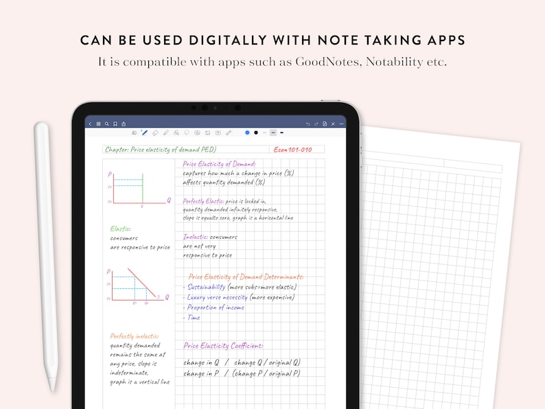 Printable Note Taking Paper Bundle, Cornell, Grid, Lined, Dotted ...