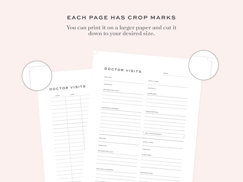 Printable Doctor Visit Notes Doctor Visit Tracker Health - Etsy UK