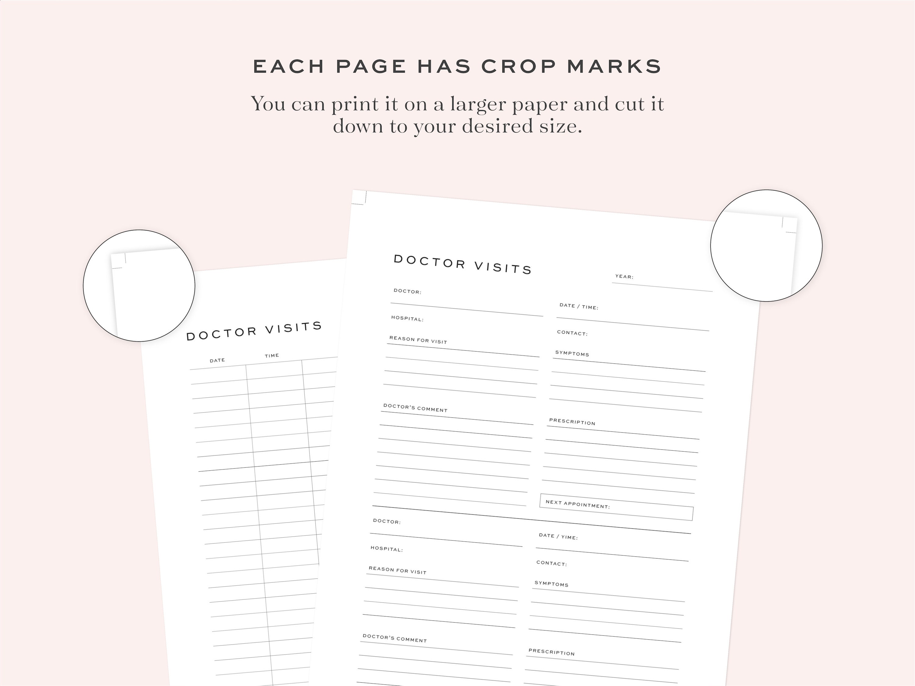 Printable Doctor Visit Notes Doctor Visit Tracker Health - Etsy UK