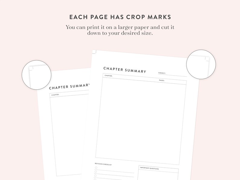 Printable Chapter Summary Planner, Fillable Study Summary Organizer ...
