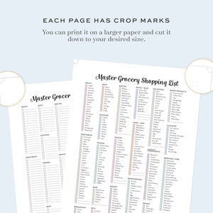 Printable Master Grocery List, Fillable Master Shopping List, Grocery ...