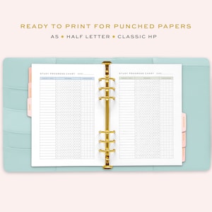 Printable Study Progress Chart Student Study Planner Study - Etsy