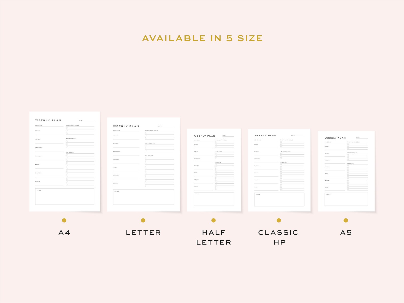 Printable Weekly Work Planner Fillable Minimal Work Planner Etsy Canada