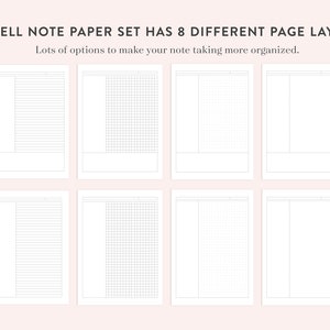 Printable Note Taking Bundle, Ruled / Lined Paper, Cornell Notes ...