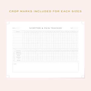 Printable Symptom and Pain Tracker | Monthly Pain Level Tracker ...