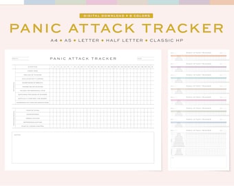 Printable Panic Attack Tracker - Etsy
