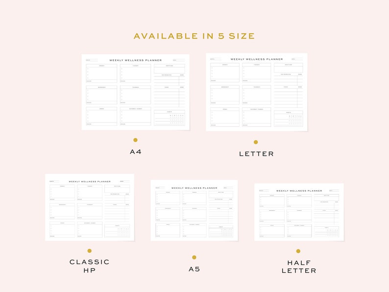 Printable Weekly Wellness Planner Fillable Undated Weekly - Etsy