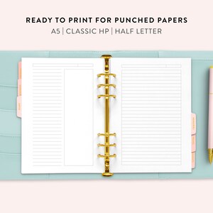 Printable Lined Paper PDF, Ruled Paper, Lined Sheets, College Student ...