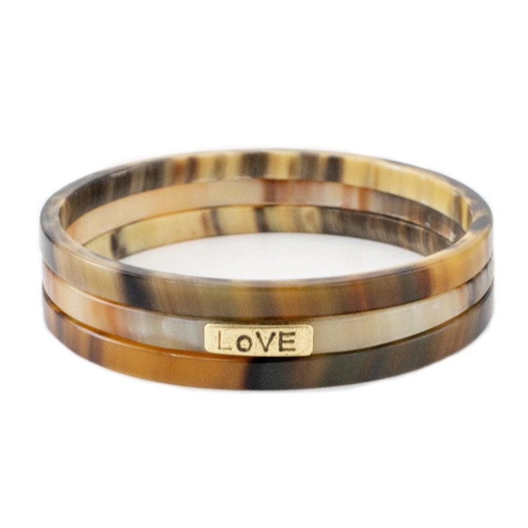 Trinity Horn Bangle - Tortoise - Etsy
