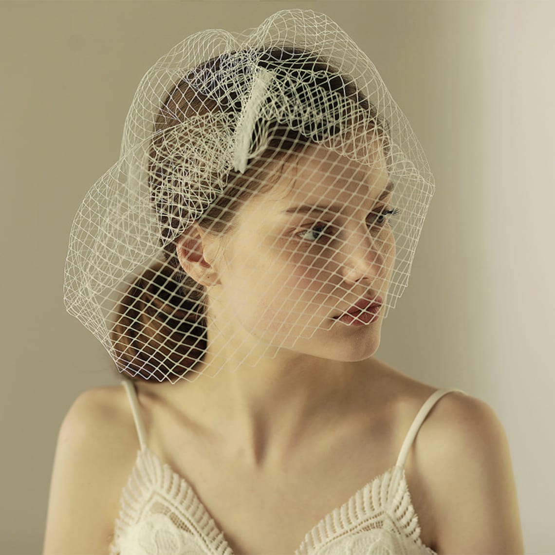 The Netted Organza Bridal Veil - Etsy UK