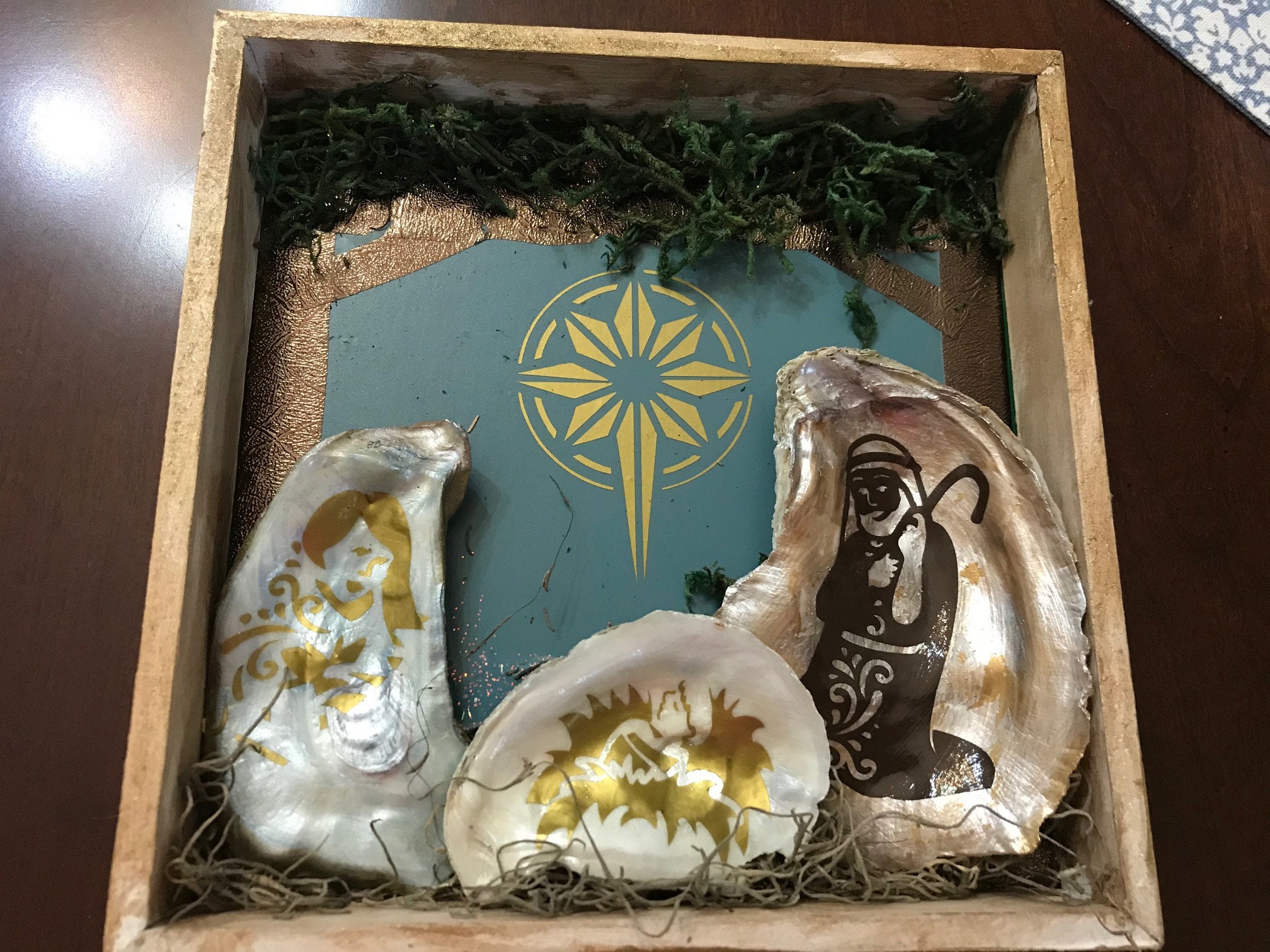 Oyster Shell Nativity Scene - Etsy