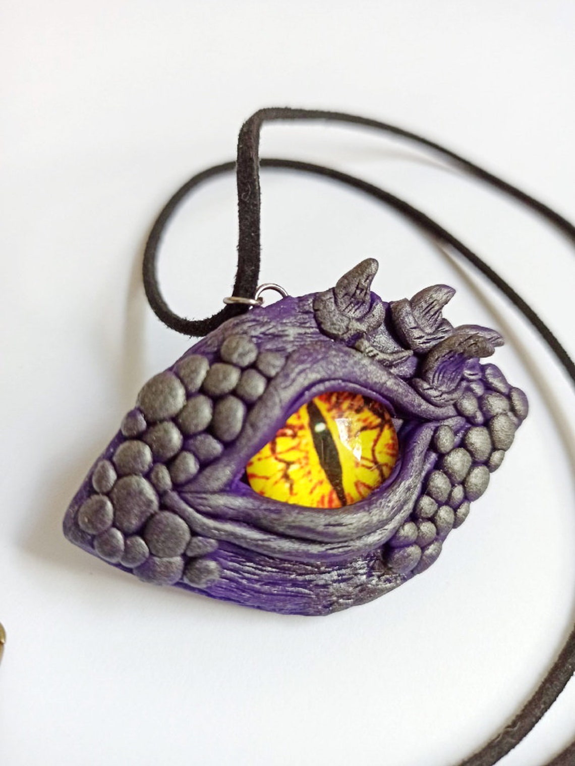 Polymer clay Pendant Dragon Eye Gothic pendant Style Art | Etsy