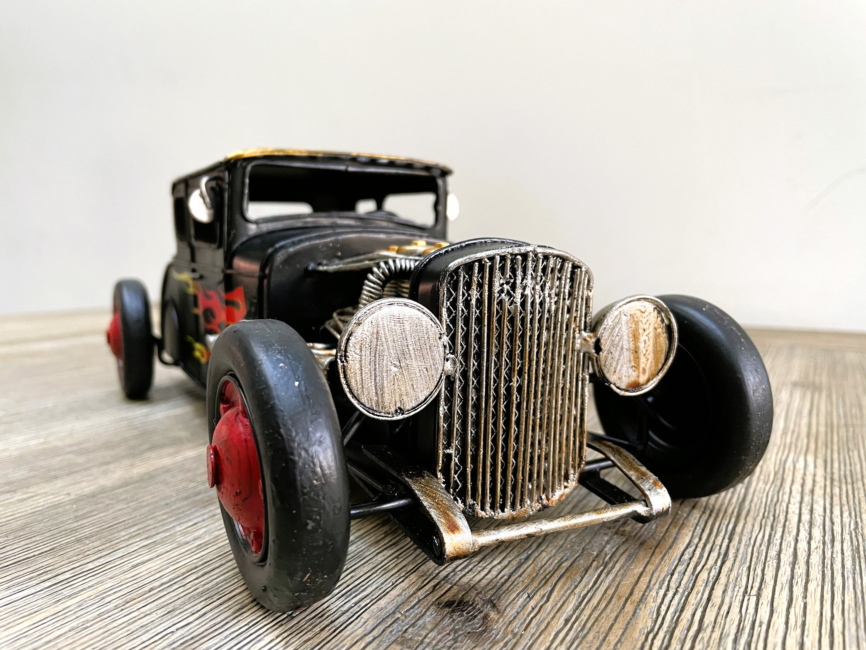 Iconic Hot Rod Metal Model Car Old Timer With Flame Art/ Flame Job. - Etsy